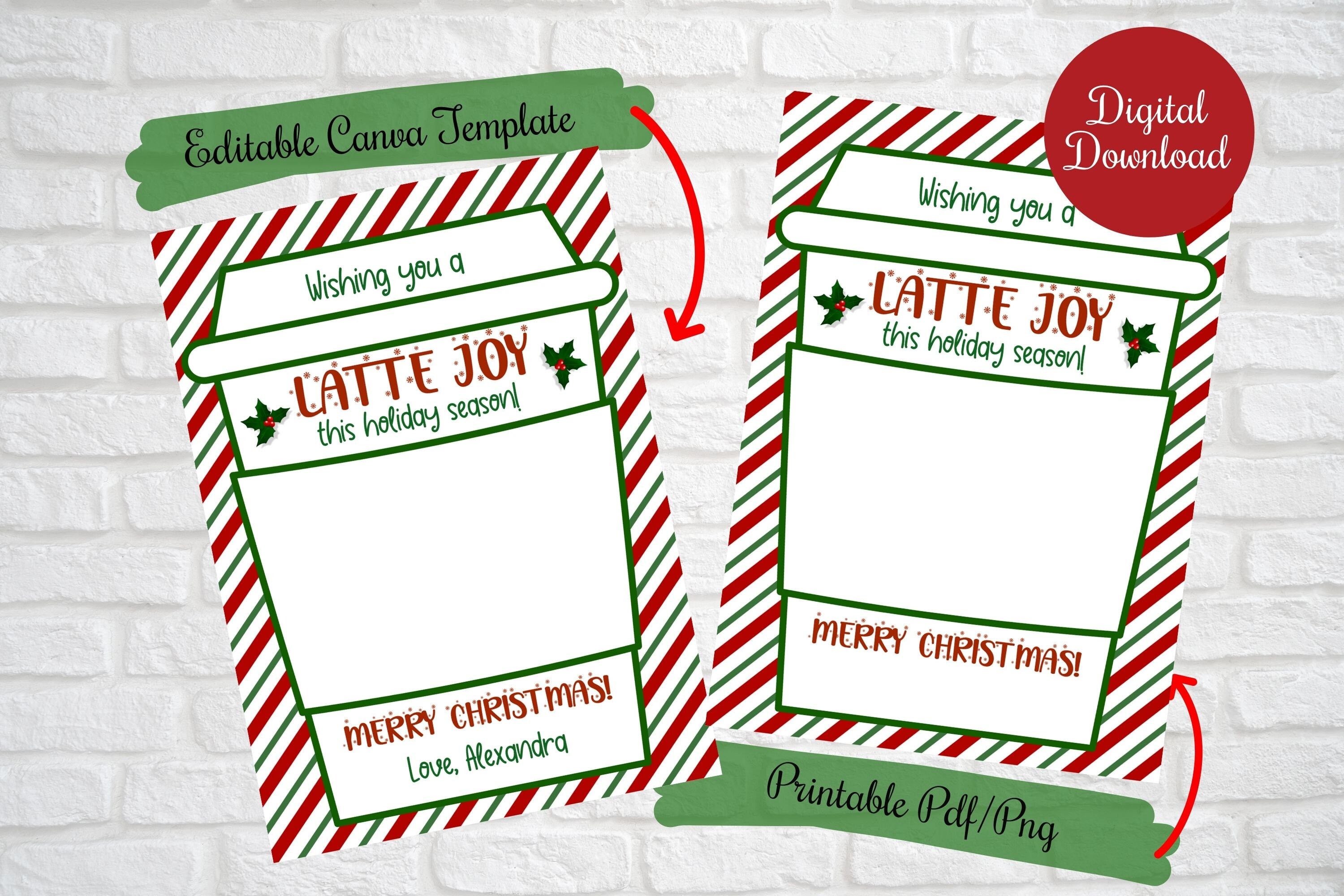 Wishing You a Latte Joy This Holiday Season christmas Coffee | Etsy