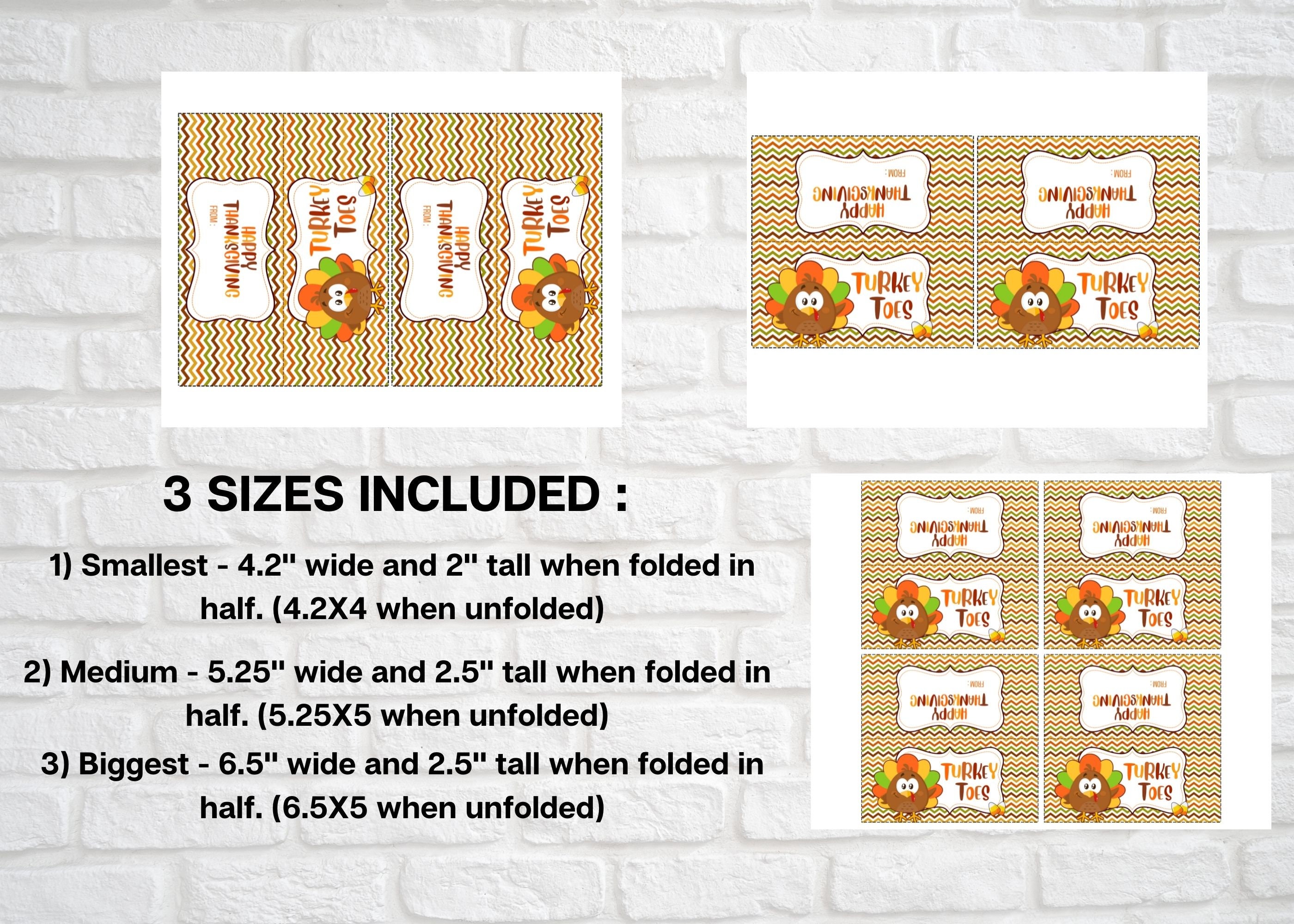 Turkey Toes Candy Corn Treat Bag Topper, Thanksgiving Class School ...