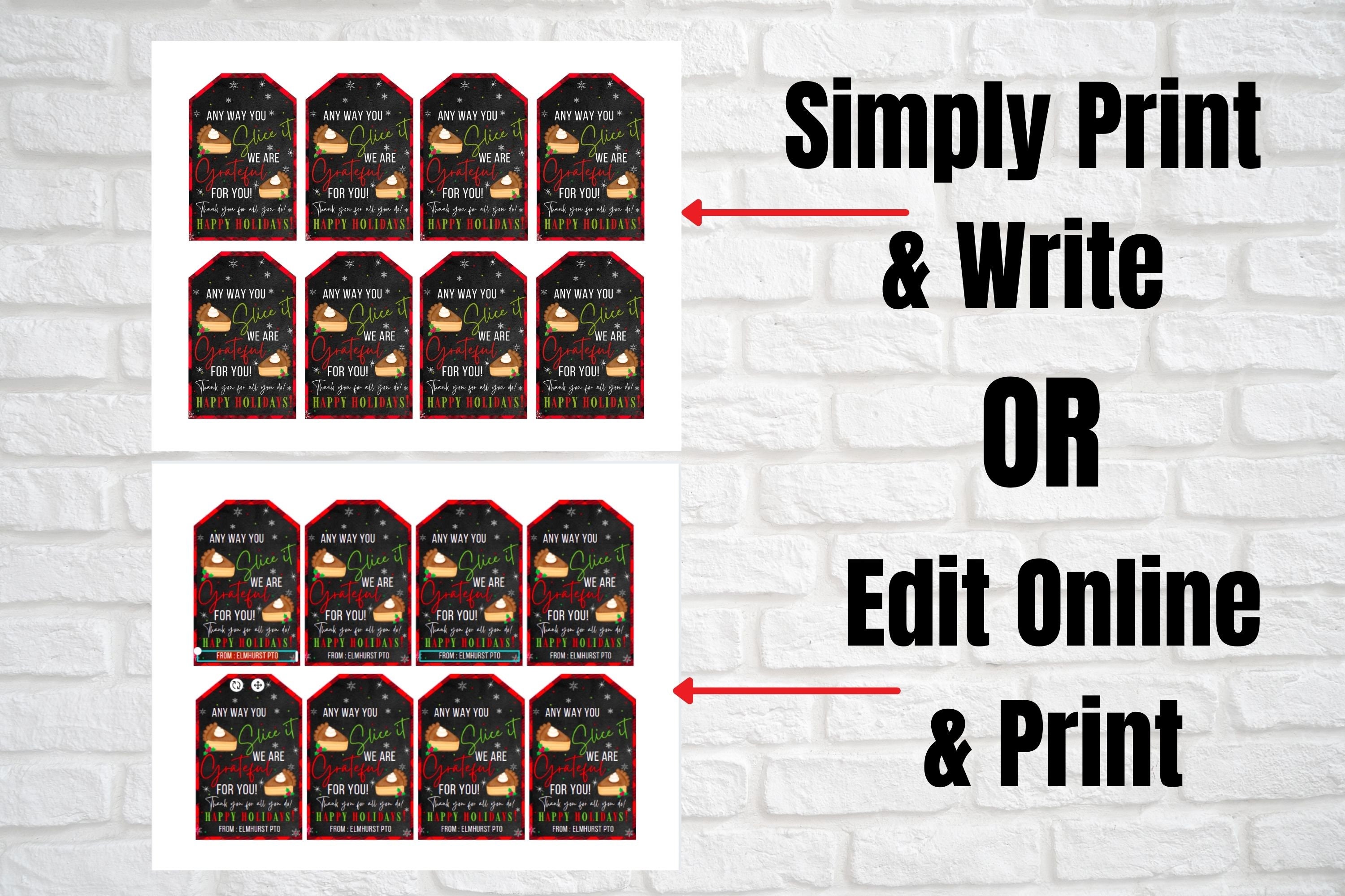 Anyway You Slice Itwe Are Grateful for Youchristmas | Etsy