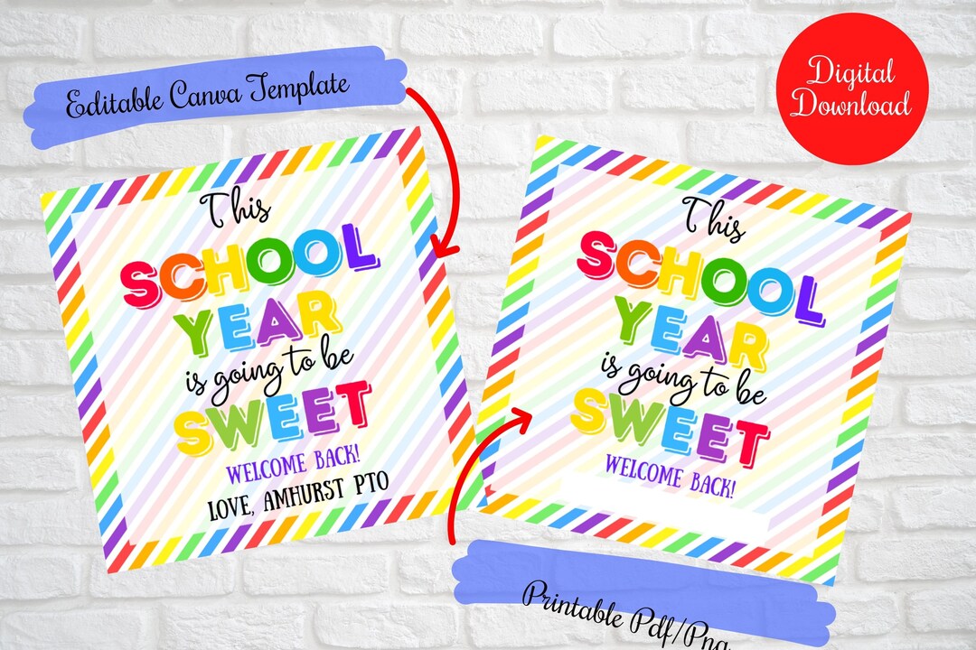 Back to School Candy Gift Tags, This School Year is Going to Be Sweet ...