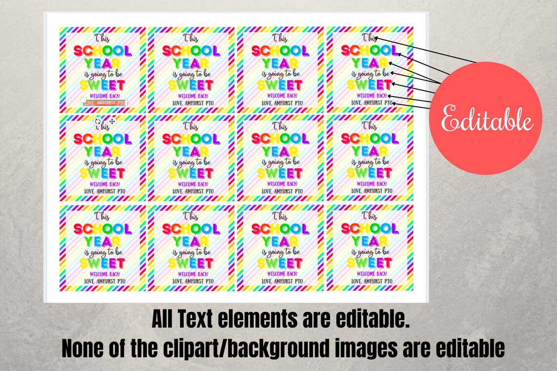 Back to School Candy Gift Tags This School Year is Going to - Etsy