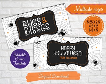 Bugs & Kisses Gift Tags Bag Toppers. Instant Digital Download ...