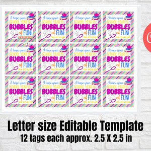 Back to School Bubbles Gift Tags Hope Your School Year is - Etsy
