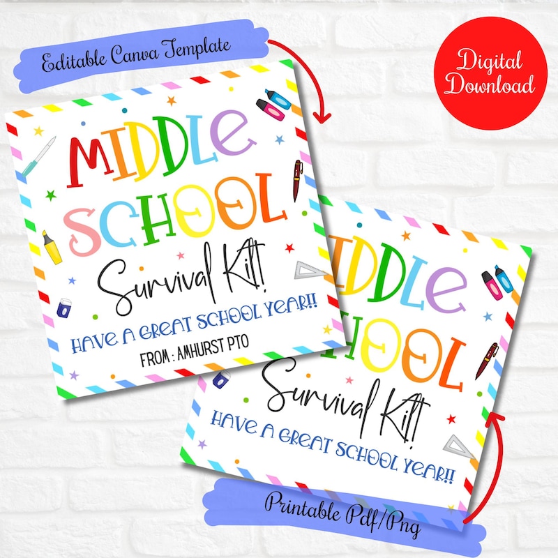 Middle School Survival Kits - Etsy