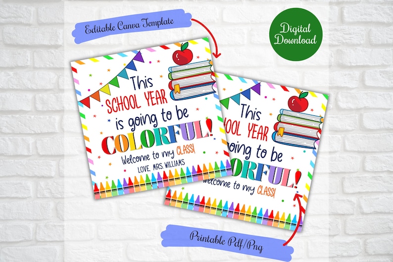 Back to School Crayons Gift Tags, This School Year is Going to Be ...
