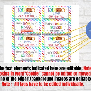 100th Day Cookie Treat Bag Toppers for Students, You Are One Smart ...