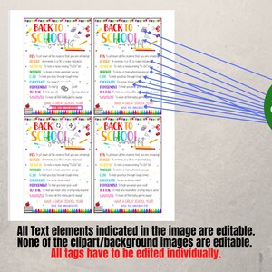 Editable Back to School Survival Kit, School Supplies Gift Tag ...