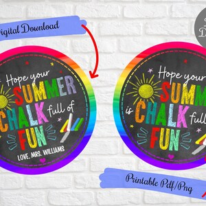 Chalk Full of Fun Gift Tags, End of Year Gift Tags for Students, End of ...