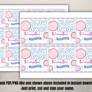Blow Pop Candy Cheer Tags, Blow Away the Competition, Cheer Team Gift ...
