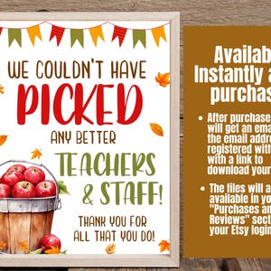 We Couldn't Have Picked Better Teachers and Staff , Fall Apple Bar ...