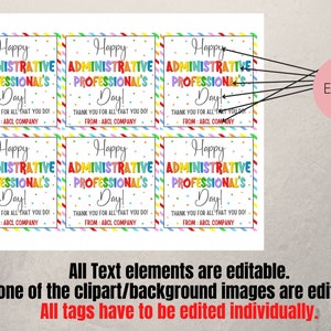 Admin Professional's Day Gift Tag, Administrative Assistant ...