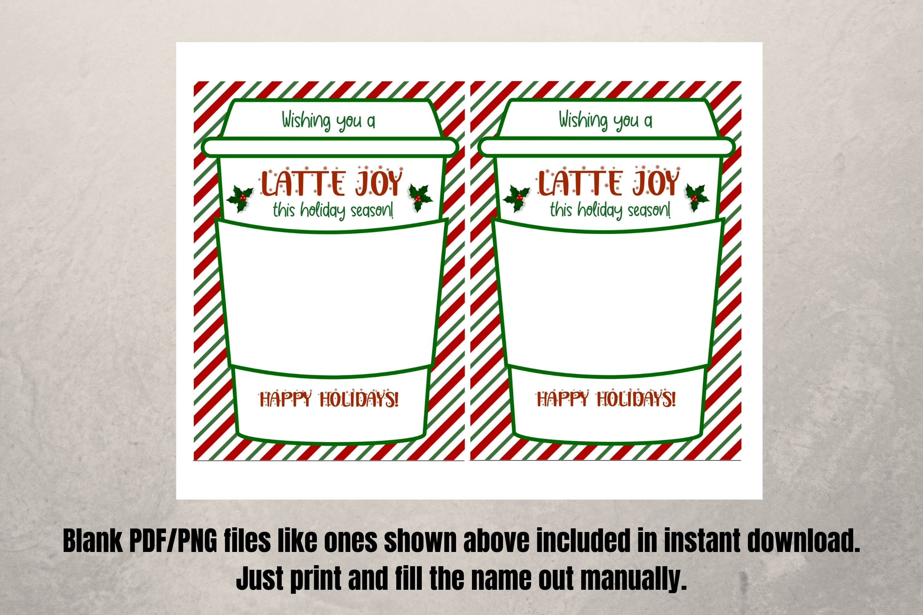 Wishing You a Latte Joy This Holiday Season christmas Coffee - Etsy
