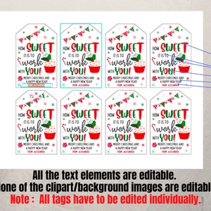 Christmas Gift Treat Tags for Co-workers How Sweet It is to | Etsy
