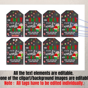 How Sweet It is to Work With You ,christmas Gift Treat Tags for Co ...