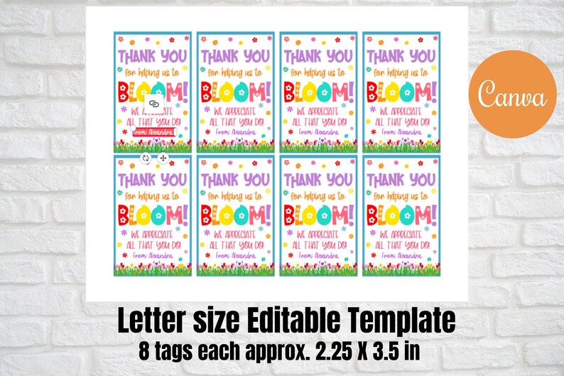 Teacher Appreciation Gift Tags Thank You for Helping Us to - Etsy