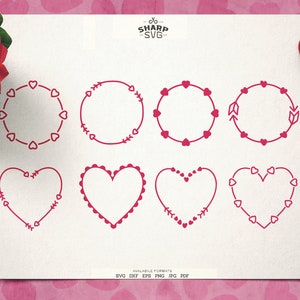 Valentine Frames SVG | Valentine's Day SVG | Valentine's Day Quotes Svg ...