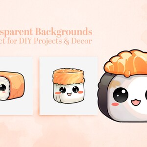 15 Kawaii Sushi Clipart Bundle, Cute Japanese Food Graphics, Cute Food ...