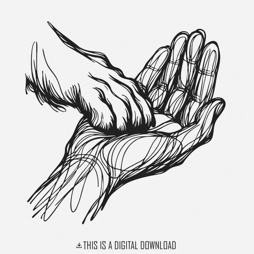 Hand-paw Png, Paw and Hand Png, Dog Paw Png, Pet Lover Png, Dog Mom Png ...