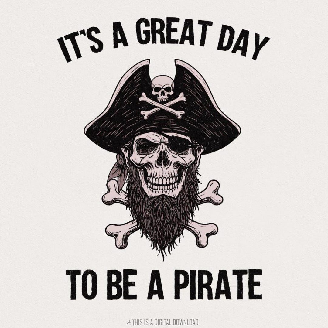 It's a Great Day to Be a Pirate Png, Pirate Mascot School Spirit ...