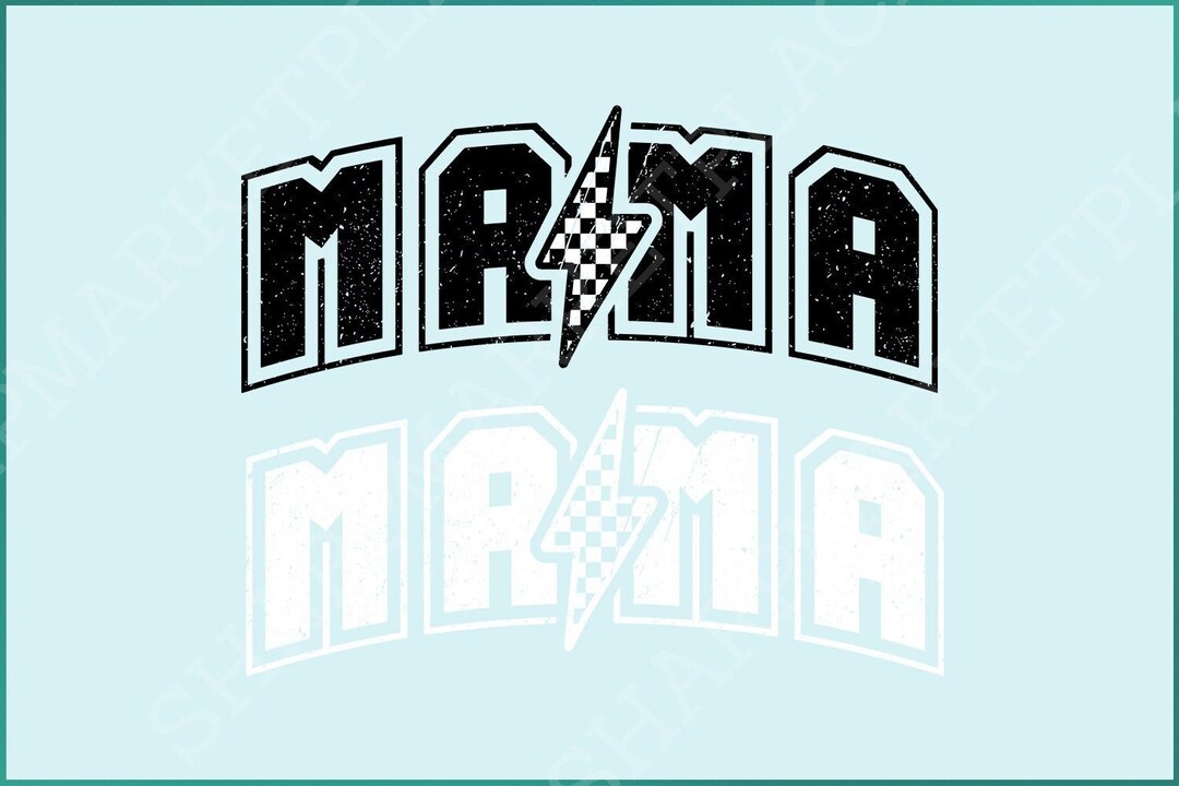 Mama Lightning Bolt SVG/PNG, Game Day Retro Mother's Day Gift Shirt ...