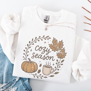 Cozy Season PNG Digital Download, Autumn Fall Shirt Design, Pumpkin ...