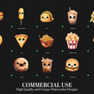 15 Kawaii Fast Food Clipart Bundle, Cute Food Pngs, Kawaii Burger ...