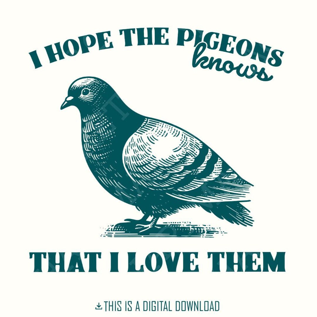 Funny Bird Pigeon Art, Bird Lover PNG, Trendy Tshirt Graphic, Cool ...