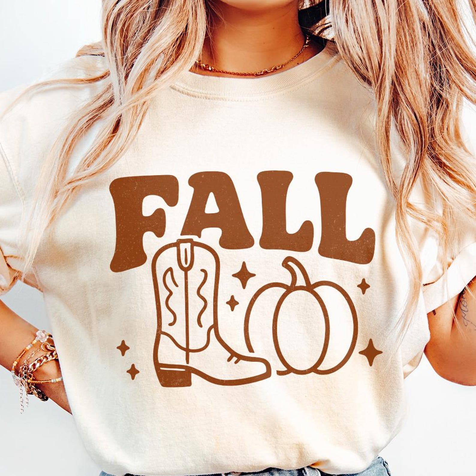 Fall PNG, Cowboy Boot and Pumpkin Design, Autumn Digital Download Shirt ...