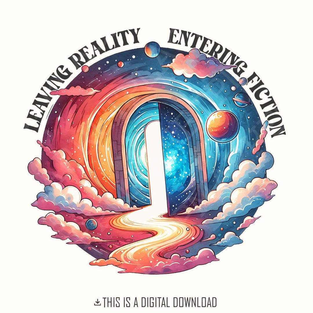Leaving Reality Entering Fiction Digital PNG, Fantasy Surreal Art ...