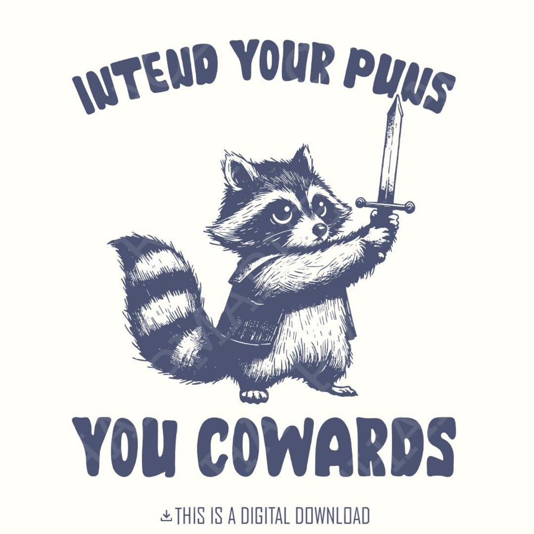 Intend You Puns PNG, Vintage Animals Png, Sarcastic Animal Png, Animal ...