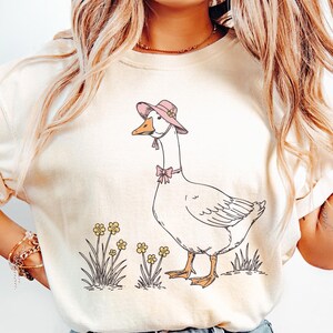 Spring Silly Goose PNG Digital Download, Retro Cottagecore Trendy Art ...