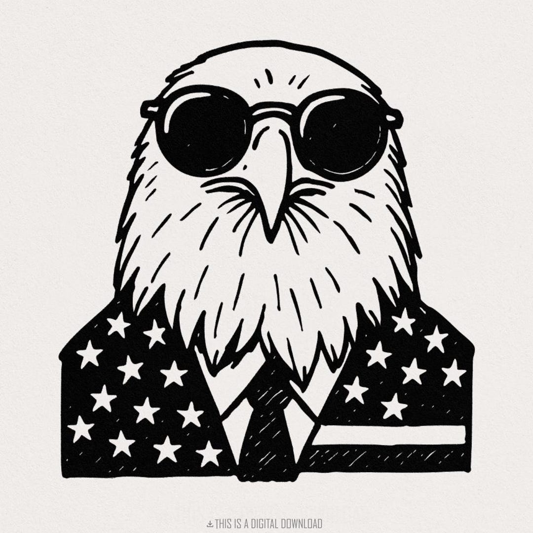 Patriotic 4th of July PNG, American Eagle Vintage Design, Independence ...
