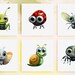 15 Cute Garden Bugs Watercolor Clipart, Insects PNG, Bee, Ladybug ...