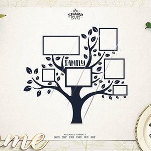 Family Collage SVG Bundle - Family Tree SVG - Family Wall Frames SVG ...