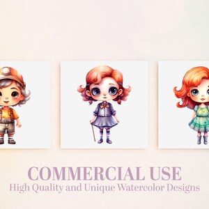Ultimate Chibi Dolls Dream Jobs Clipart Bundle - 30 Cute Girls in ...