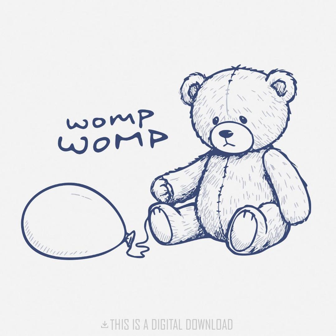 Womp Womp Png, Bear Png, Funny Cute Bear Png, Sad Bear Png, Meme Design ...