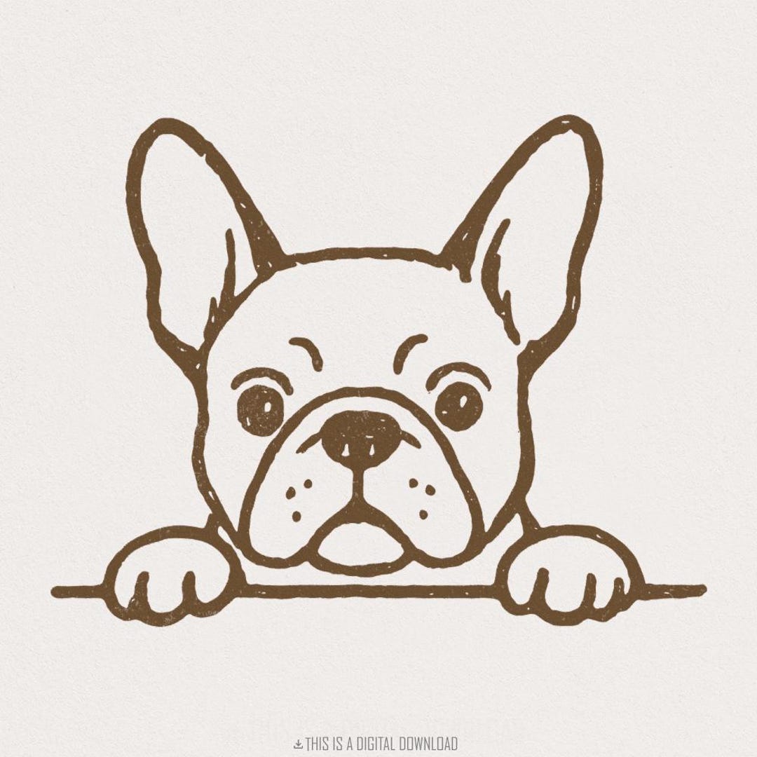 French Bulldog PNG, Digital Download, Cute Dog Clipart, Frenchie Puppy ...