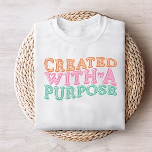 Created With a Purpose PNG, Faith Christian Png, Religious Png, Jesus ...