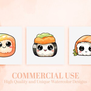 15 Kawaii Sushi Clipart Bundle, Cute Japanese Food Graphics, Cute Food ...
