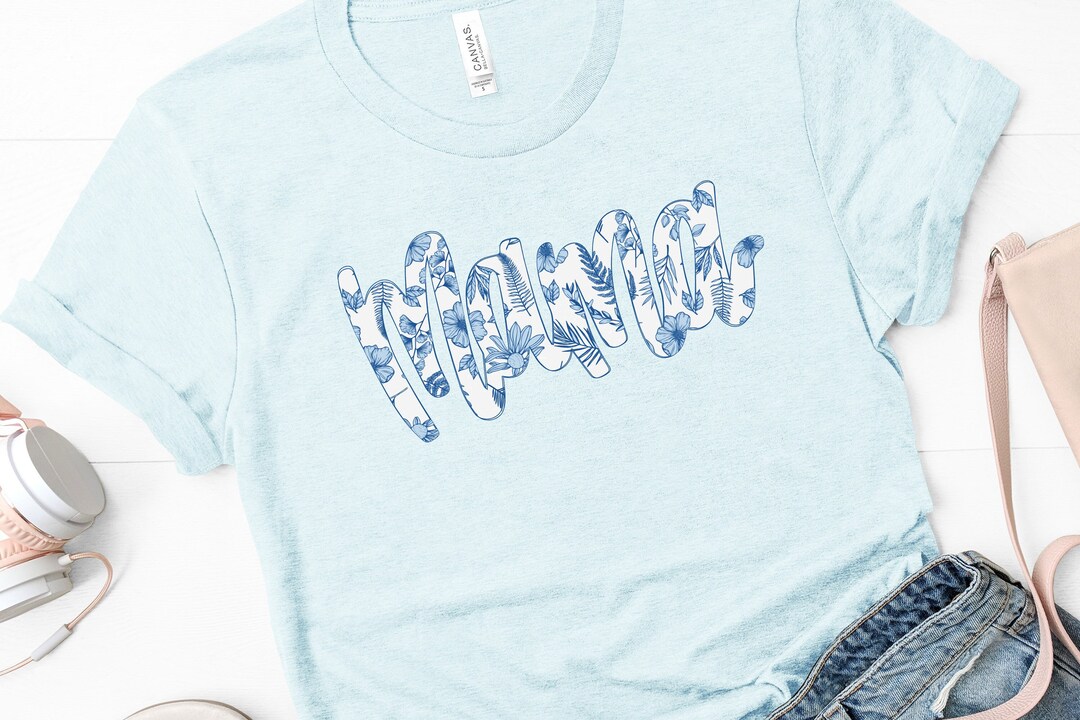 Mama Blue Willow Filled PNG, Mother's Day Sublimation Design ...