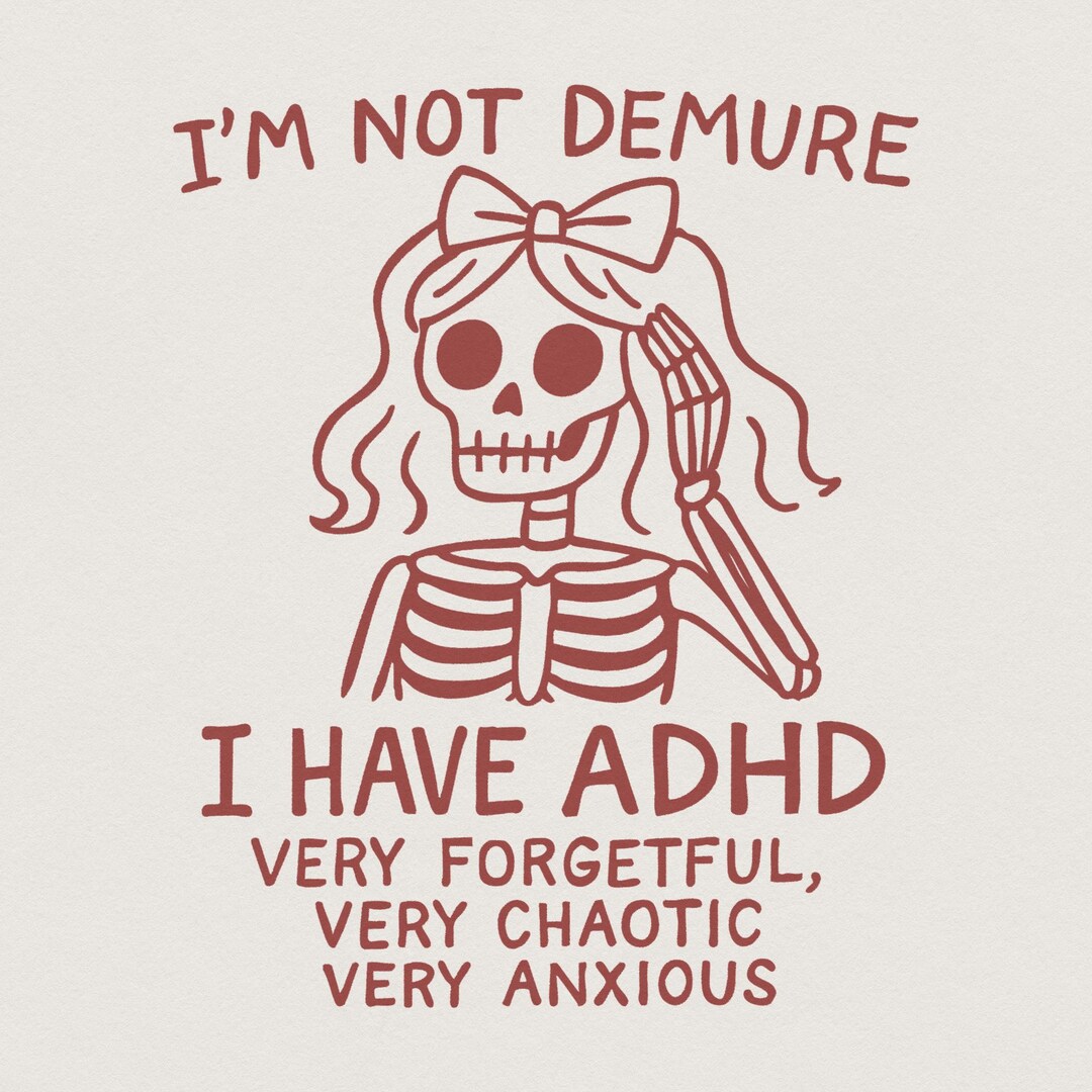 ADHD Humor PNG, Funny Skeleton Digital Download, Sublimation PNG File ...