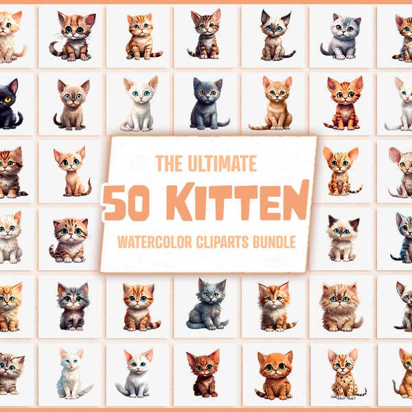 Cat Breeds Clipart - Etsy