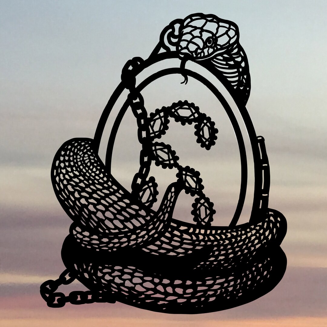 Snake and Medaljon Paper Cut, Snake Pdf, Snake Cut File, Snake ...