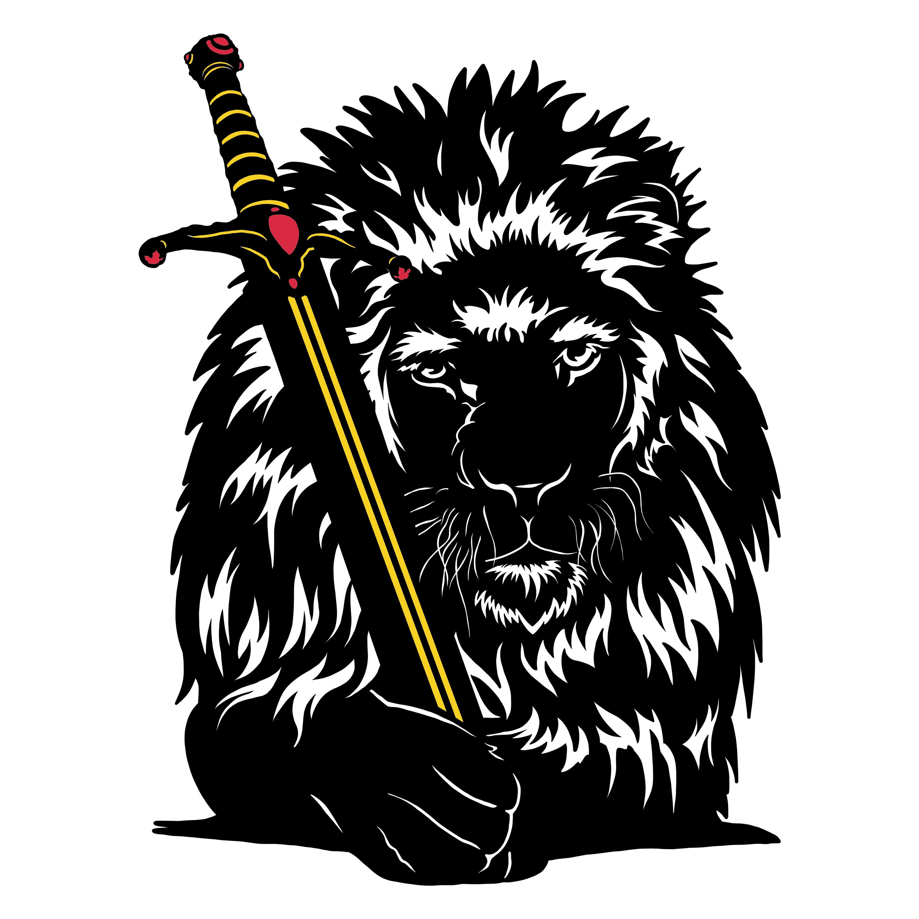 Lion Paper Cut Lion and Sword Pdf Lion Cut File Lion - Etsy
