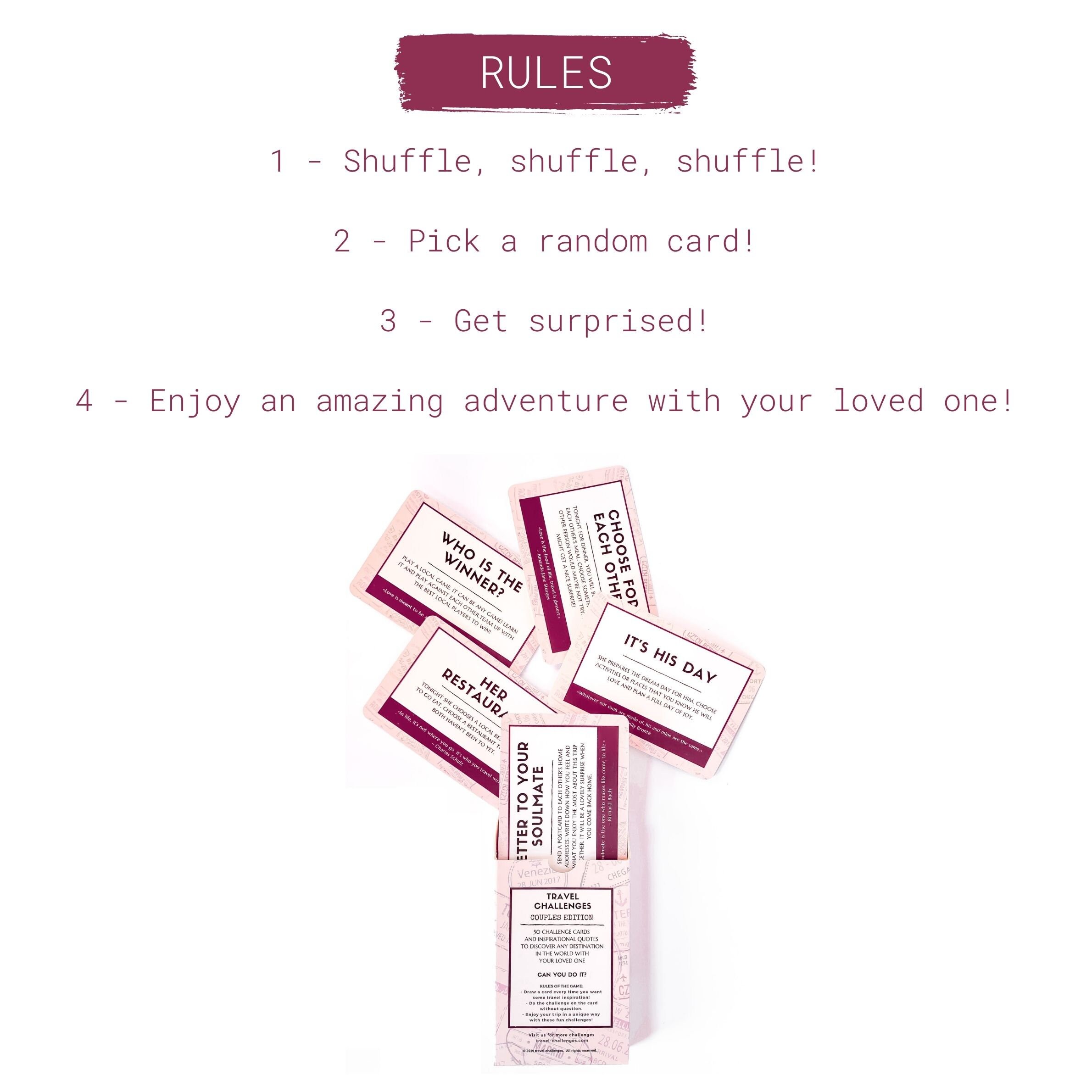Ultimate Travel Game Kit 1 Original 1 Couple Deck Travel - Etsy