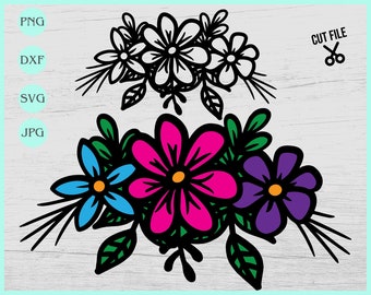 Layered flower svg | Etsy