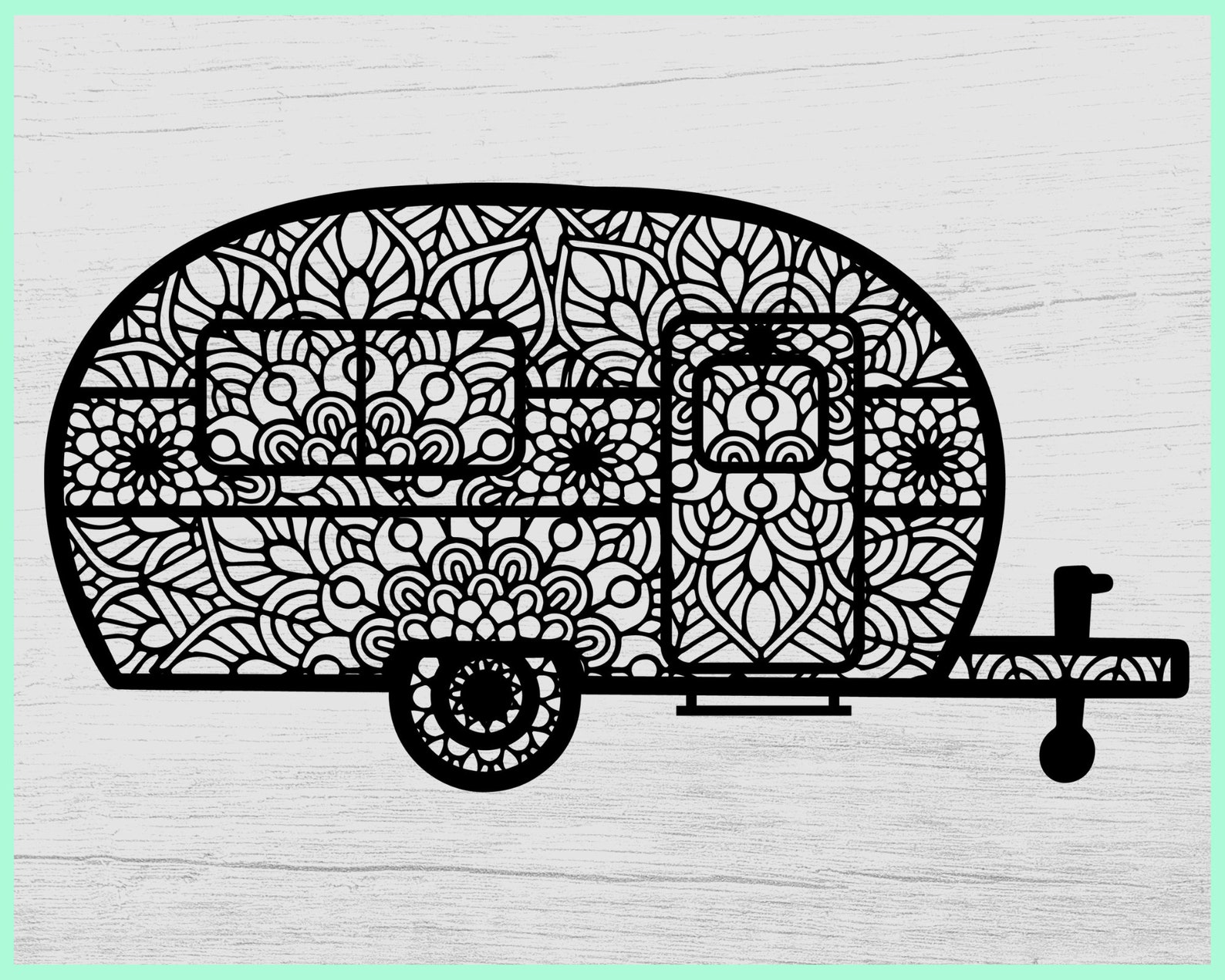 Camper Mandala Svg Campervan Zentangle Svg Camper Svg - Etsy Canada