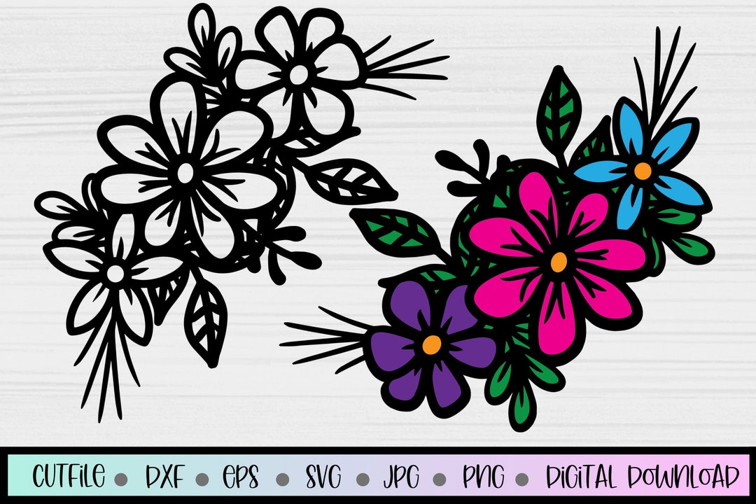 Flower Svg, Floral Svg, Layered Flower Svg, Layered Floral Svg, Flower ...