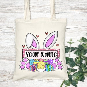 Easter Name Holder Editable Canva Template, Cute Name PNG, Easter ...
