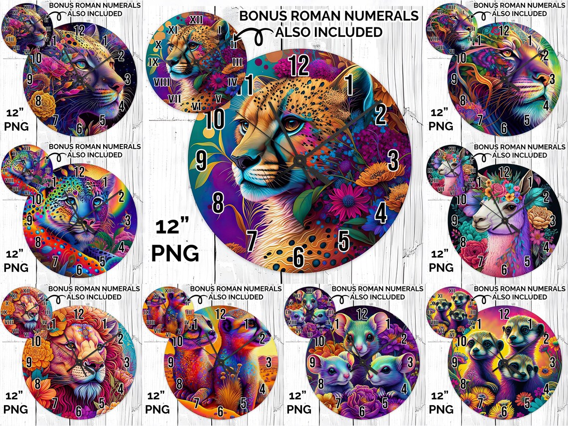 Clock PNG, Printable Wall Clock, Sublimation Clock Png , Clock Template ...